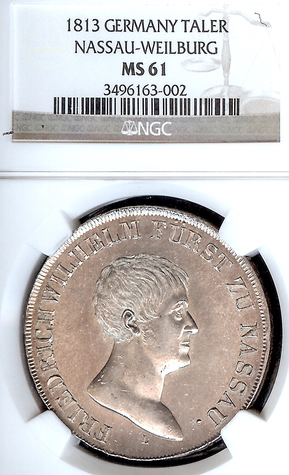 GERMANY TALER 1813 CT Friedrich Wilhelm (1788-1816). NGC MS 61 | MA-Shops