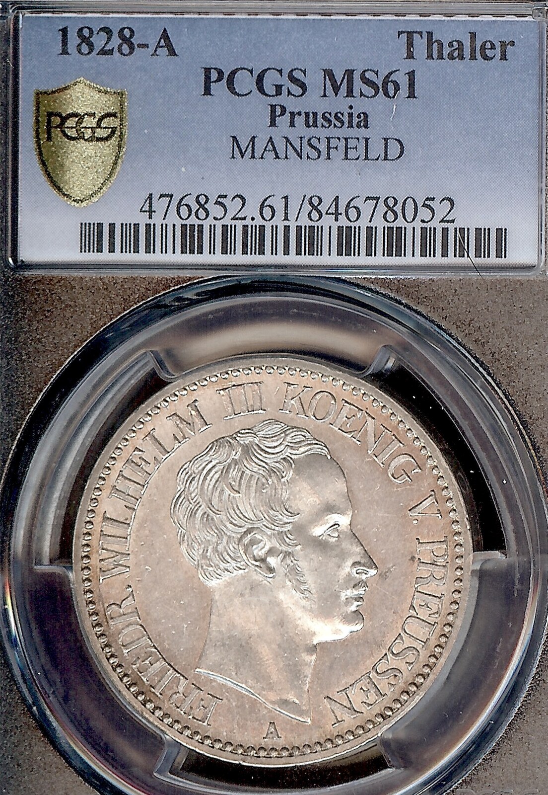 Prussia Thaler 1828 Friedrich Wilhelm III (1797-1840). MS61 | MA-Shops