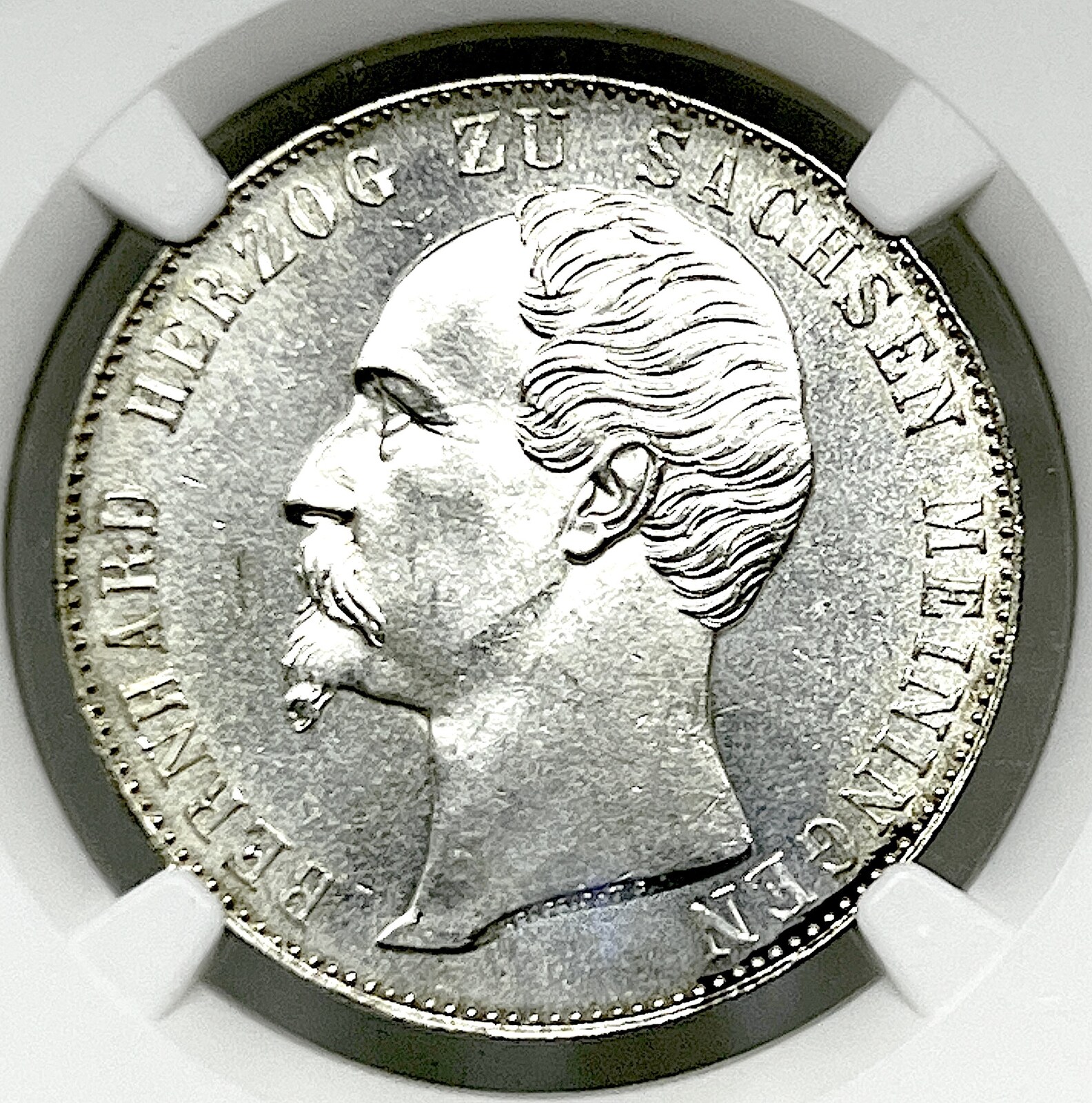 GERMANY TALER 1859 Bernhard (1803-1866). NGC MS 63 | MA-Shops
