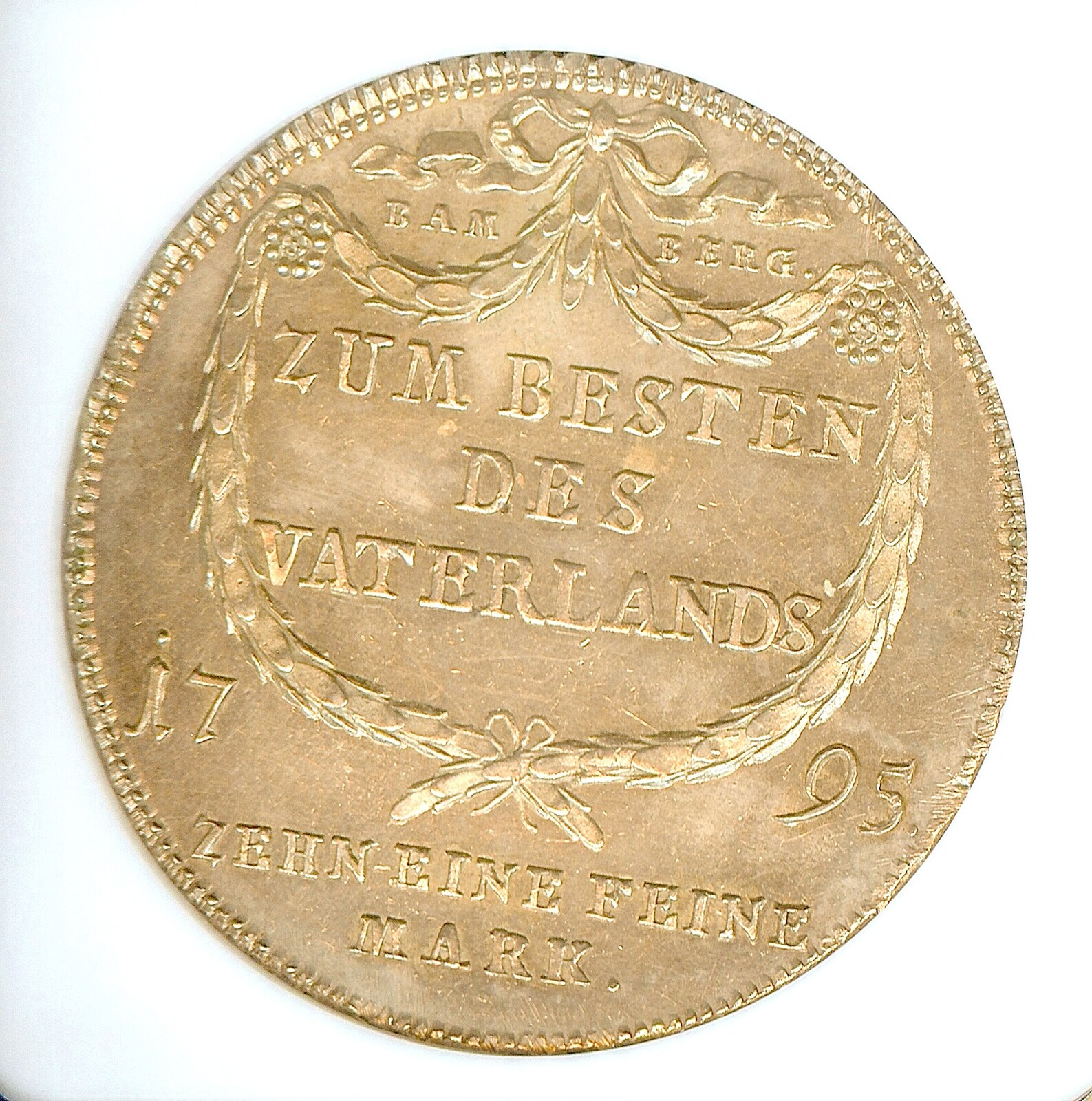 GERMANY TALER 1795 Franz Ludwig von Erthal (1779-1795). NGC MS 62 | MA ...