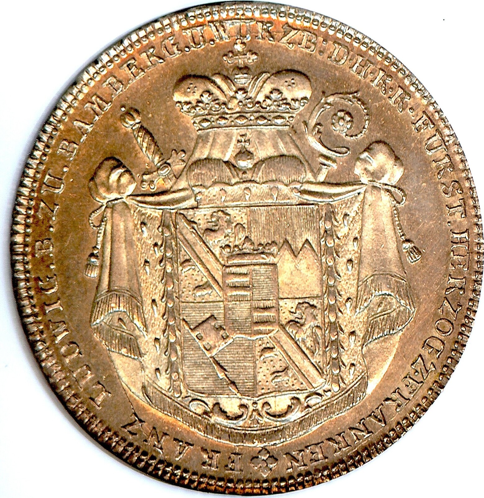 GERMANY TALER 1795 Franz Ludwig von Erthal (1779-1795). NGC MS 62 | MA ...