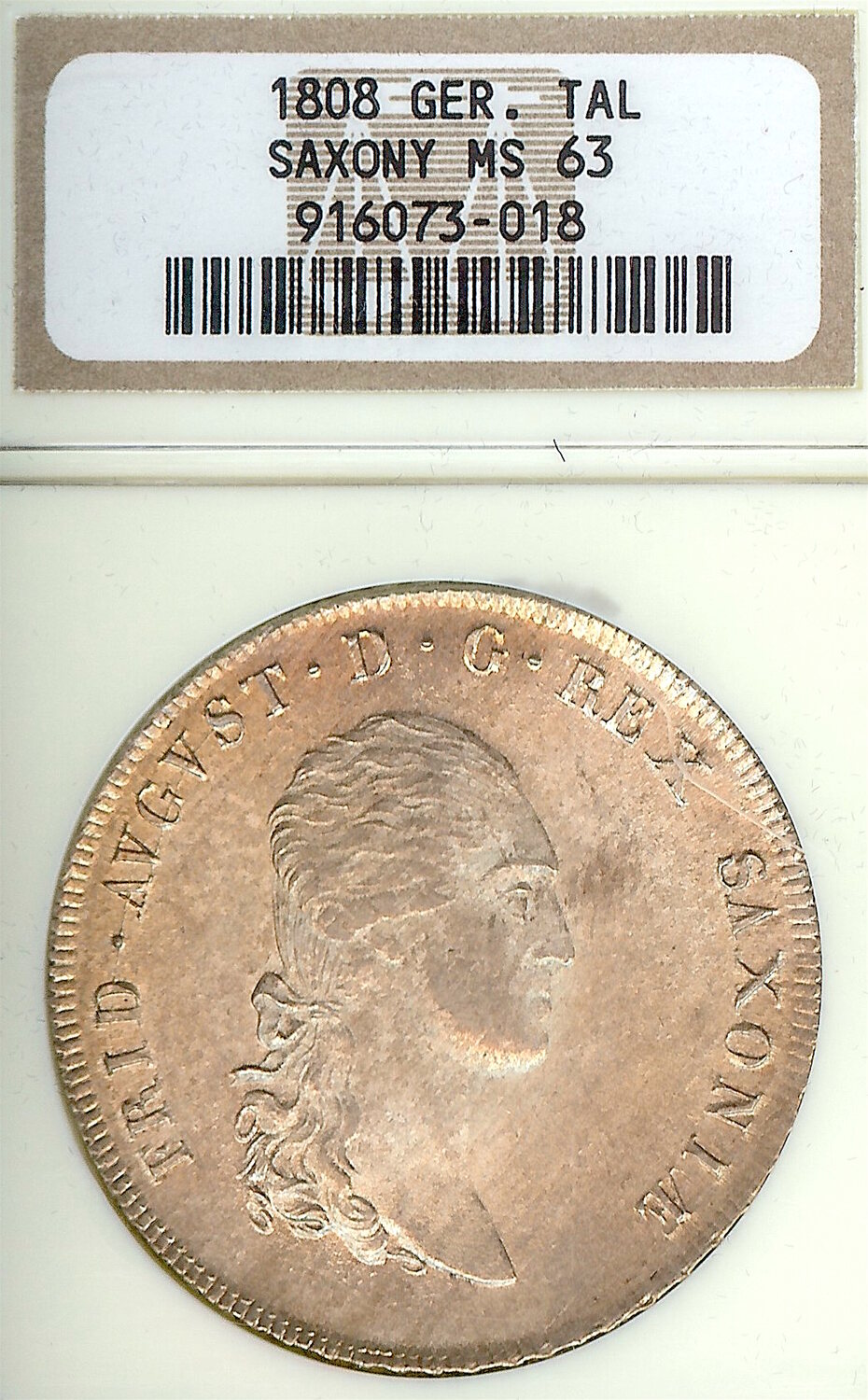 GERMANY TALER 1808 SGH Friedrich August (1763-1827). NGC MS 63 | MA-Shops