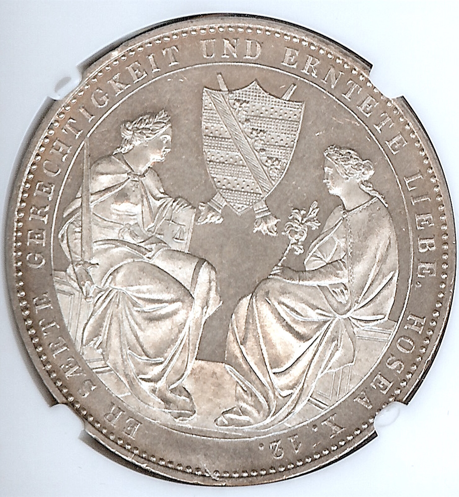 GERMANY 2 Talers 1854 F Friedrich August II (1836-1854). NGC MS 62 | MA ...
