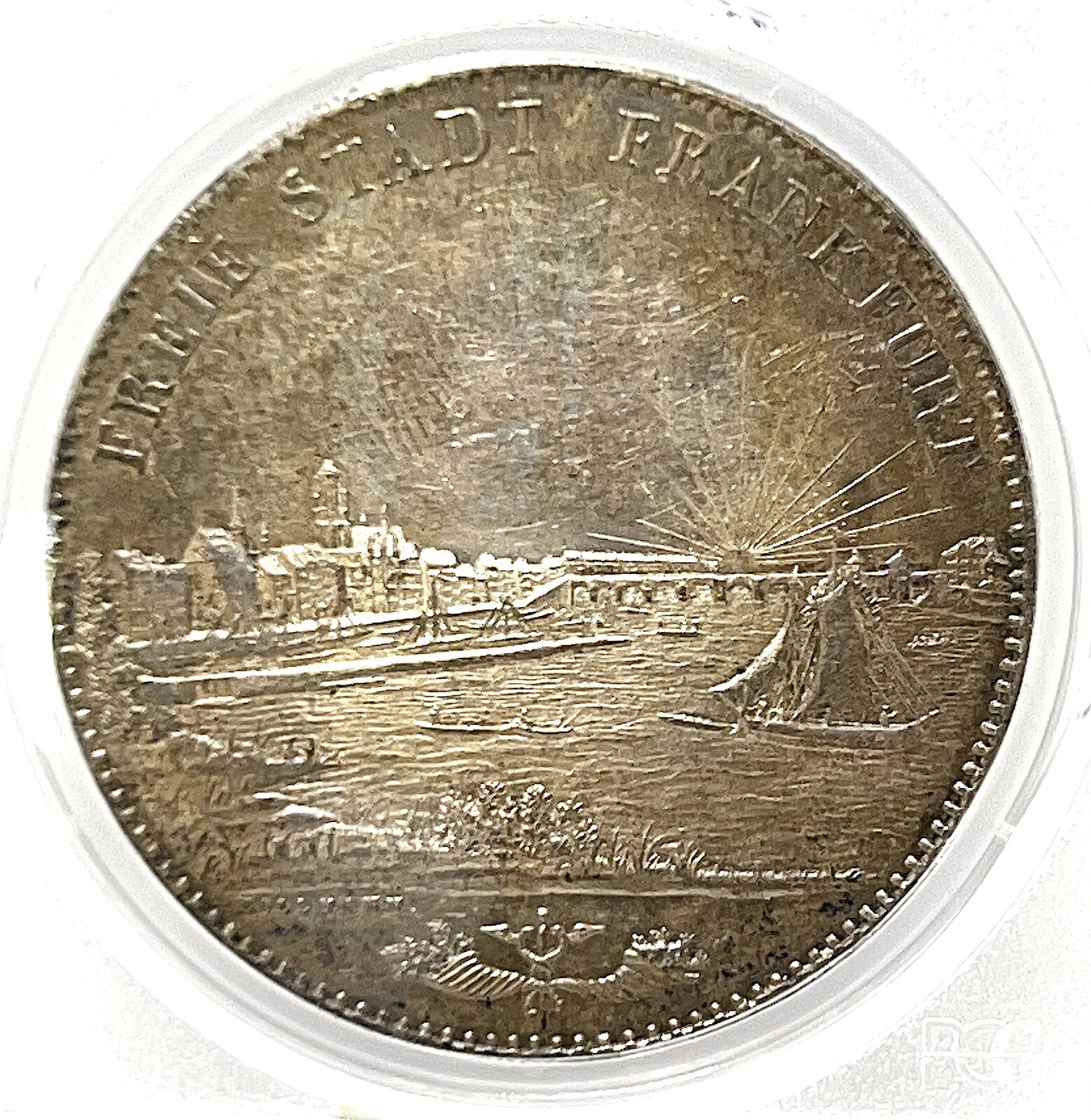 2 Thaler 1843 Free City Frankfurt MS61 | MA-Shops