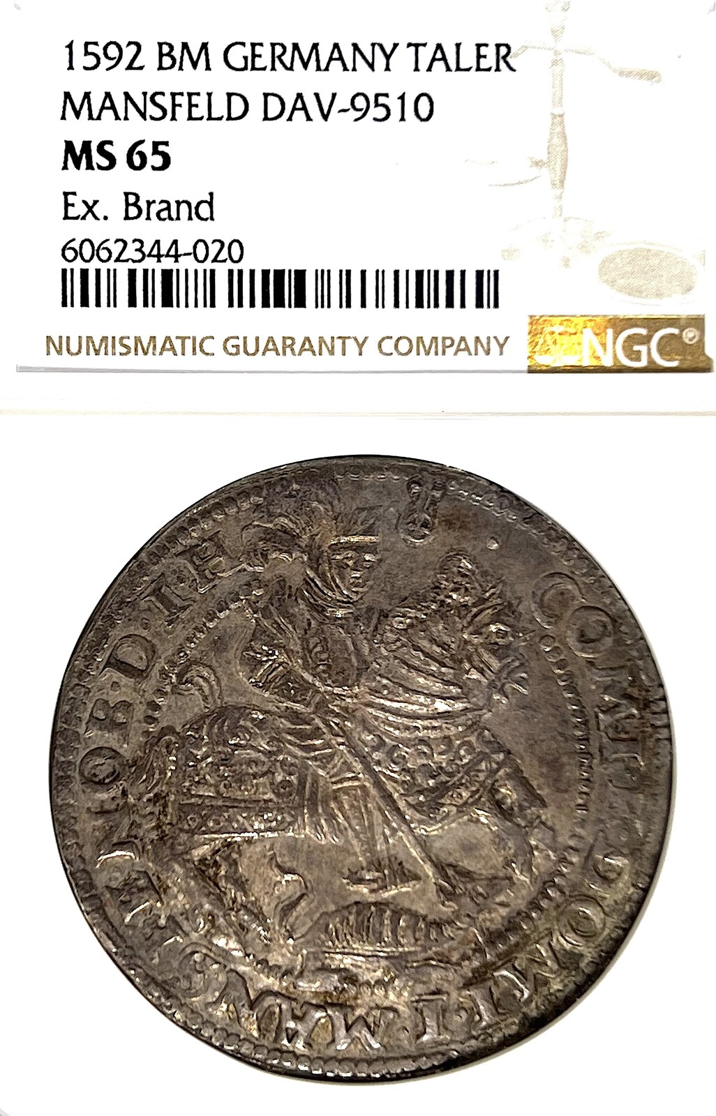 GERMANY TALER 1592 BM Peter-Ernst I, Bruno II, Gebhard VIII, Johann ...