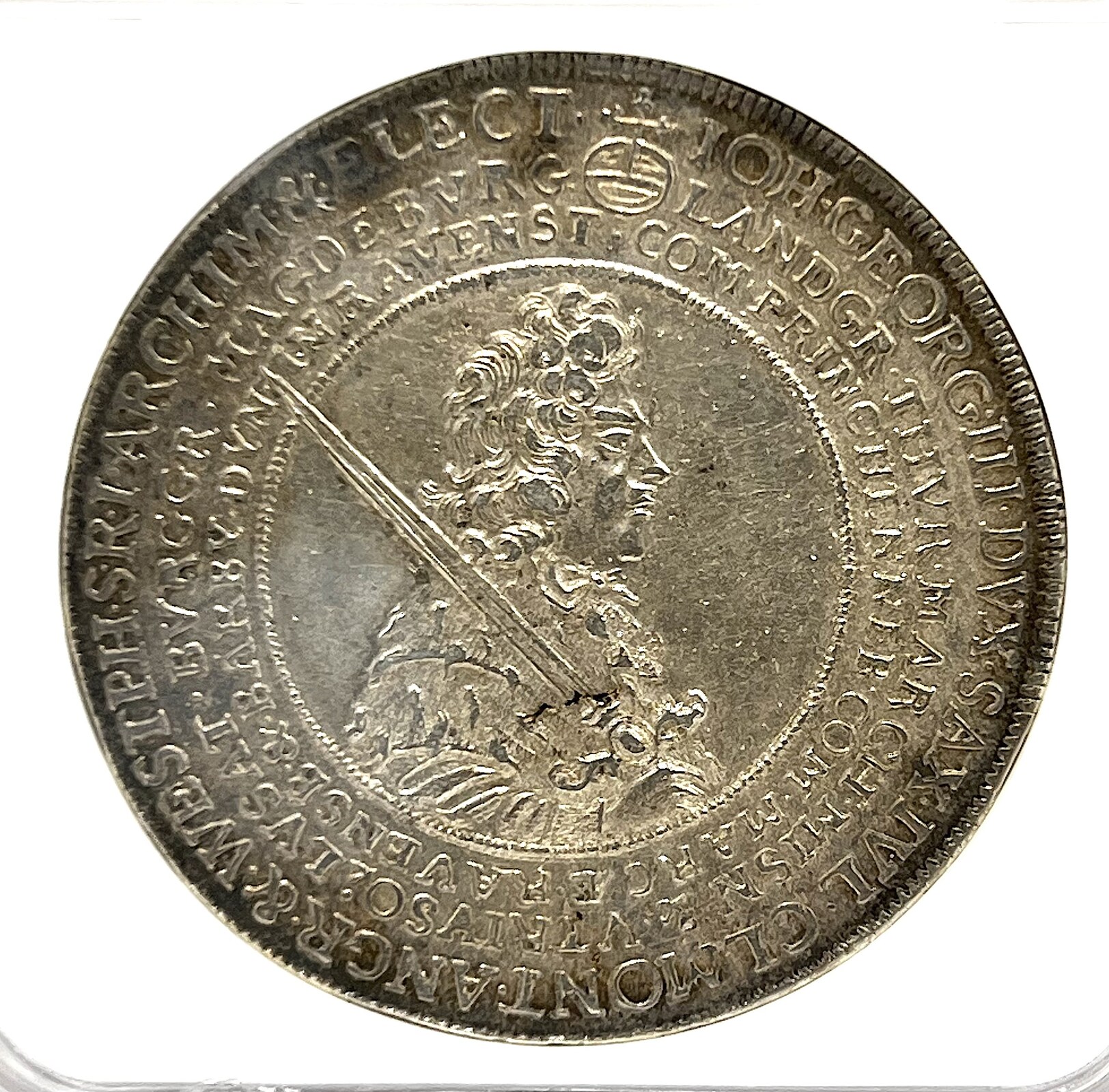 GERMANY TALER 1691 IK Johann Georg III (1680-1691). NGC AU 55 | MA-Shops