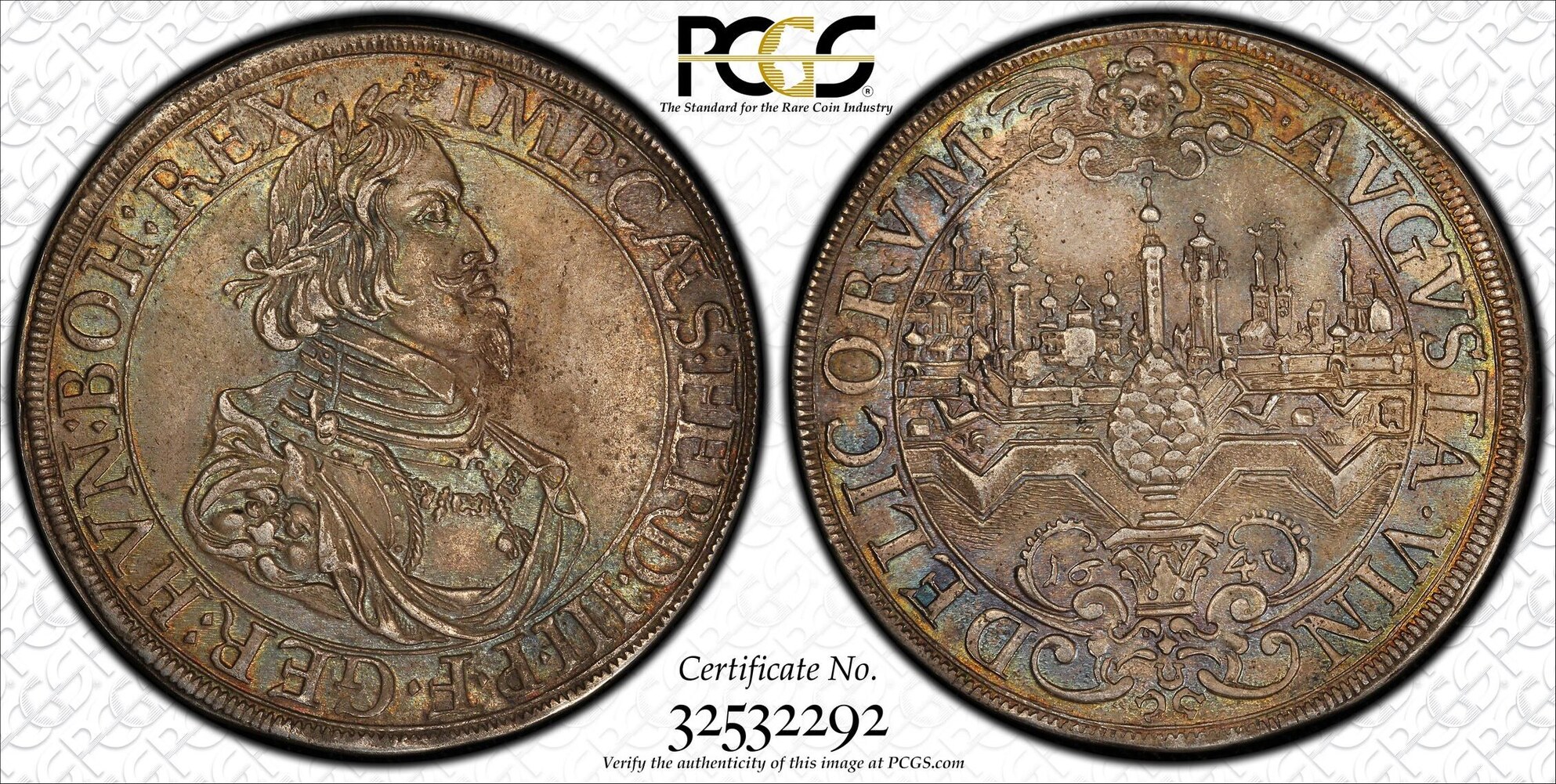 Augsburg Thaler 1641 Ferdinand III MS62 | MA-Shops