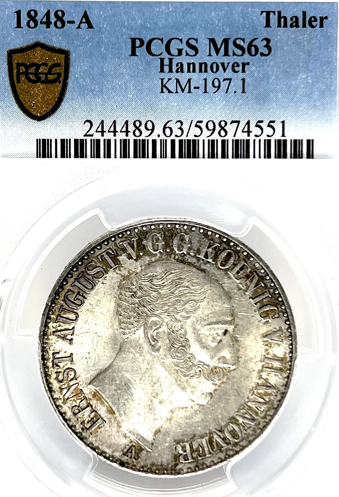 Hannover Thaler 1848 Ernst August (1837-1851). MS 63 | MA-Shops