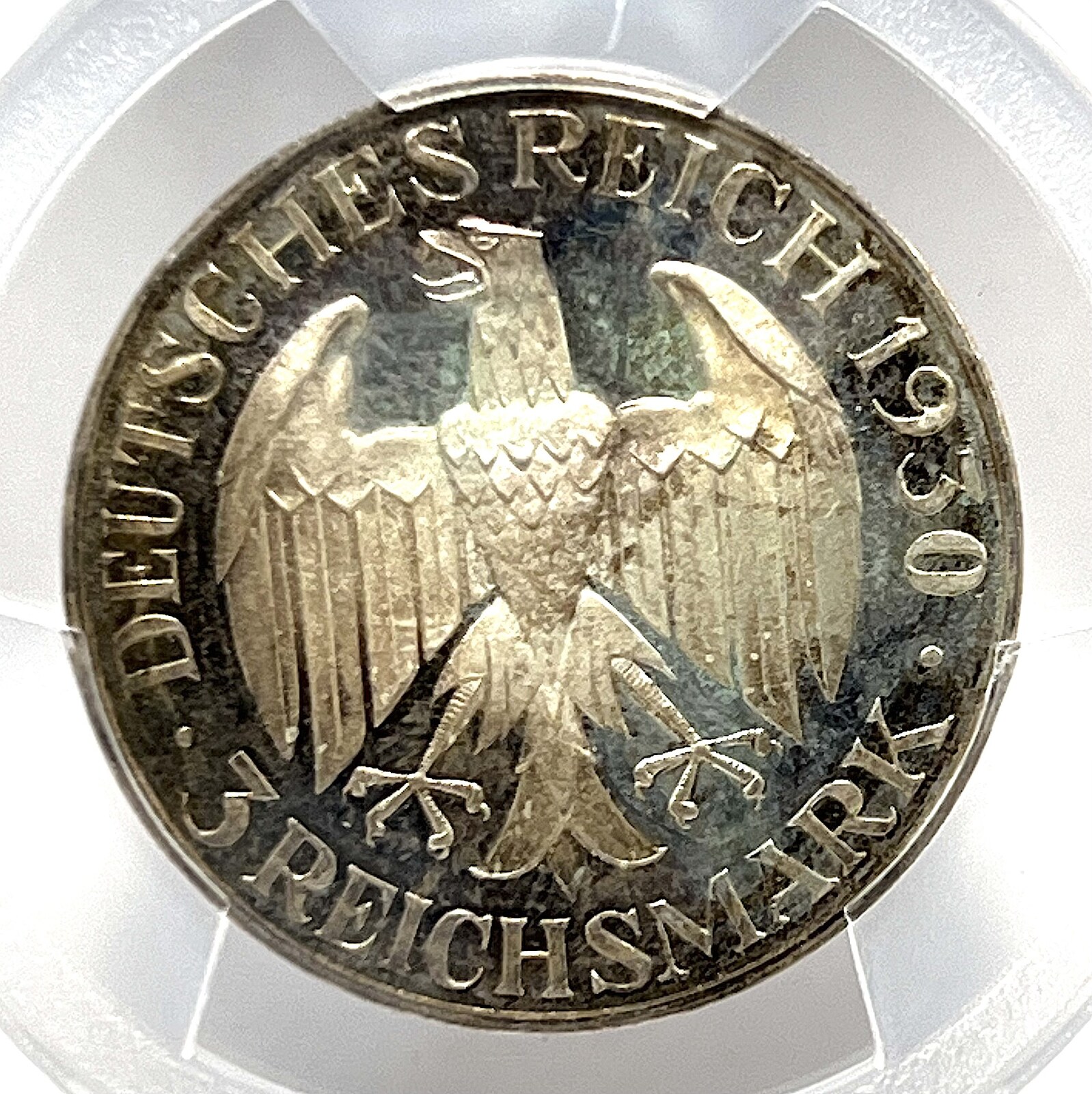 Germany, Weimar Rep. 3 Mark 1930 Weimar Republic (1919-1933) PR 65 CAM ...