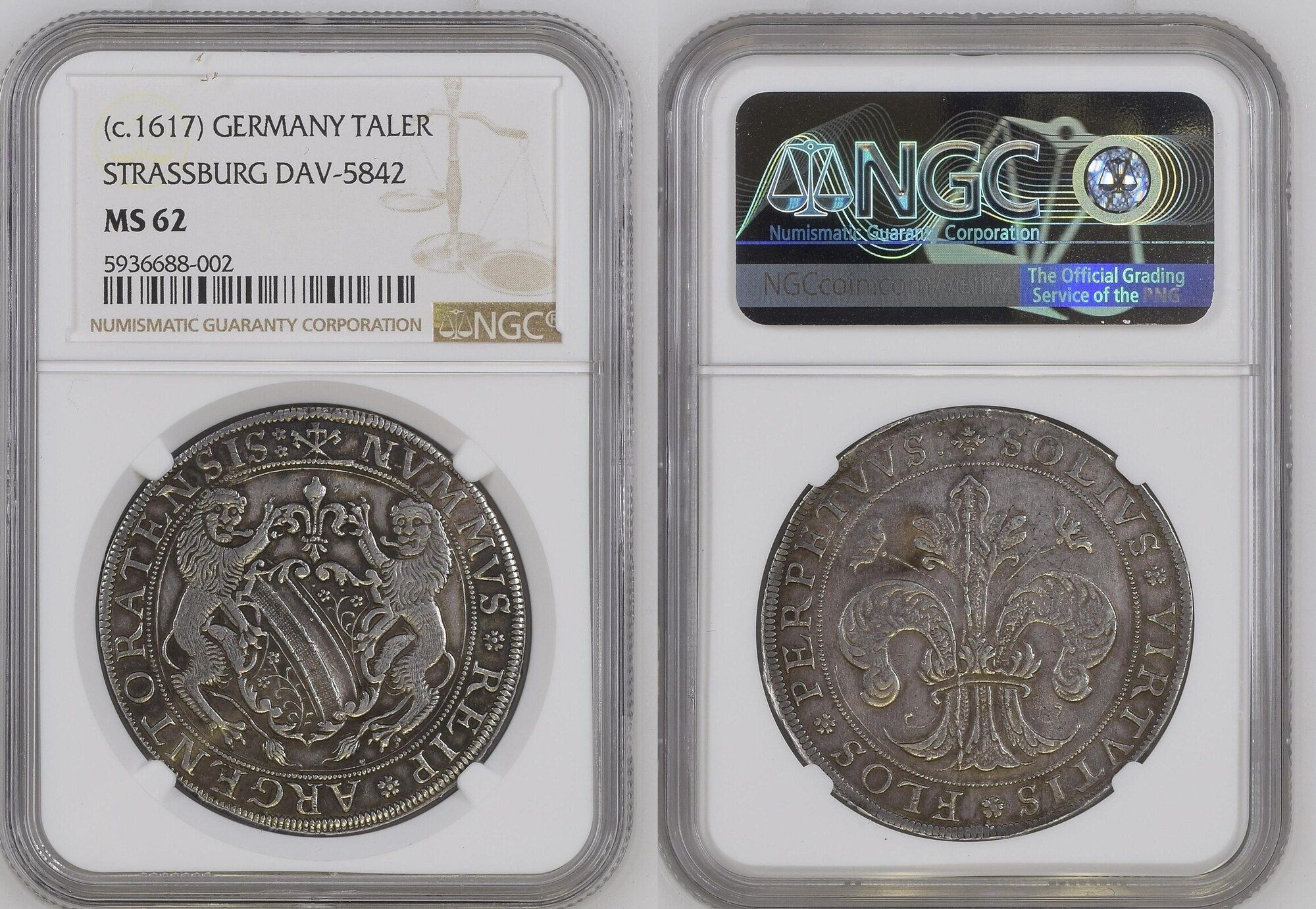 GERMANY TALER (c.1617) Free City. NGC MS 62 | MA-Shops