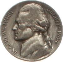 USA 5 Cent 1944 P ss | MA-Shops