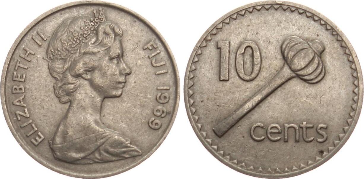 Fiji 10 Cents 1969 Elisabeth II. ss+ | MA-Shops