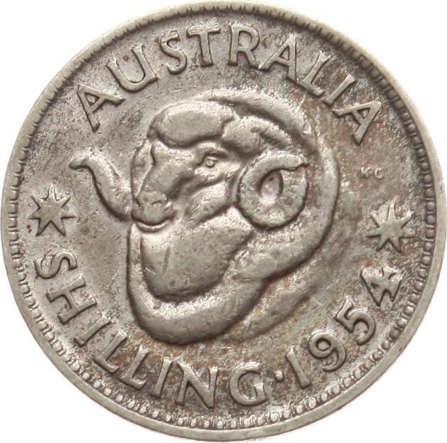 Australien 1 Shilling 1954 Elisabeth II. ss- | MA-Shops