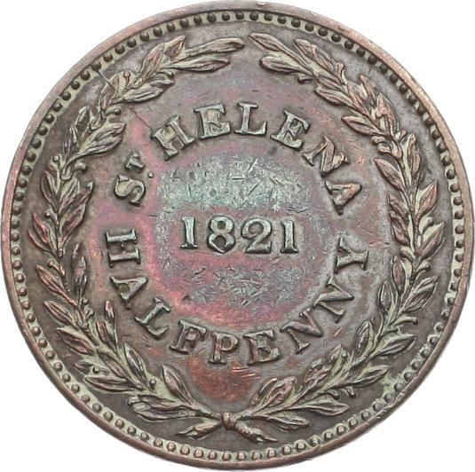 St. Helena Halfpenny 1821 Georg VI. ss/fvz | MA-Shops