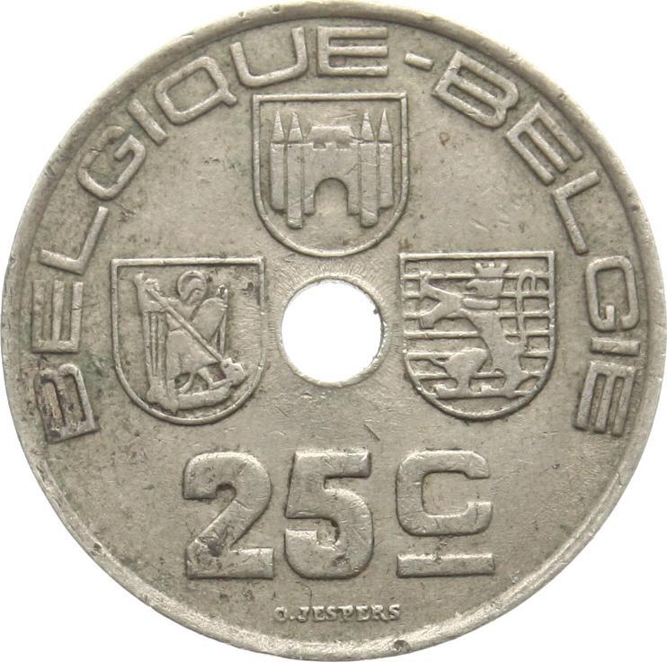 Belgien 25 Centimes 1939 Leopold III., 1934-1951 ss | MA-Shops