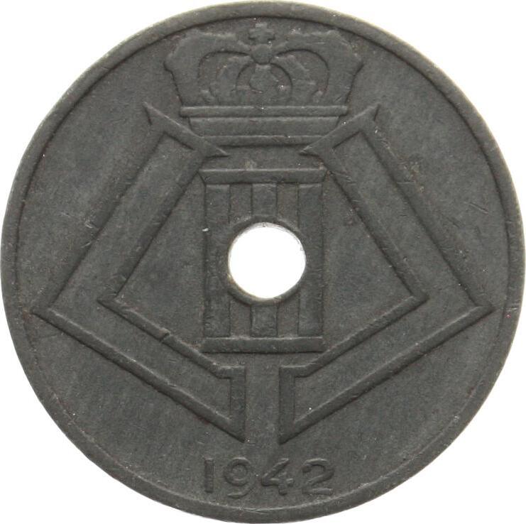 Belgien 25 Centimes 1942 Leopold III., 1934-1951 ss-vz | MA-Shops