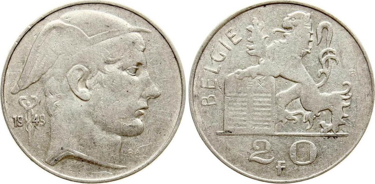 Belgien 20 Francs 1949 Leopold III., 1934-1951 ss | MA-Shops