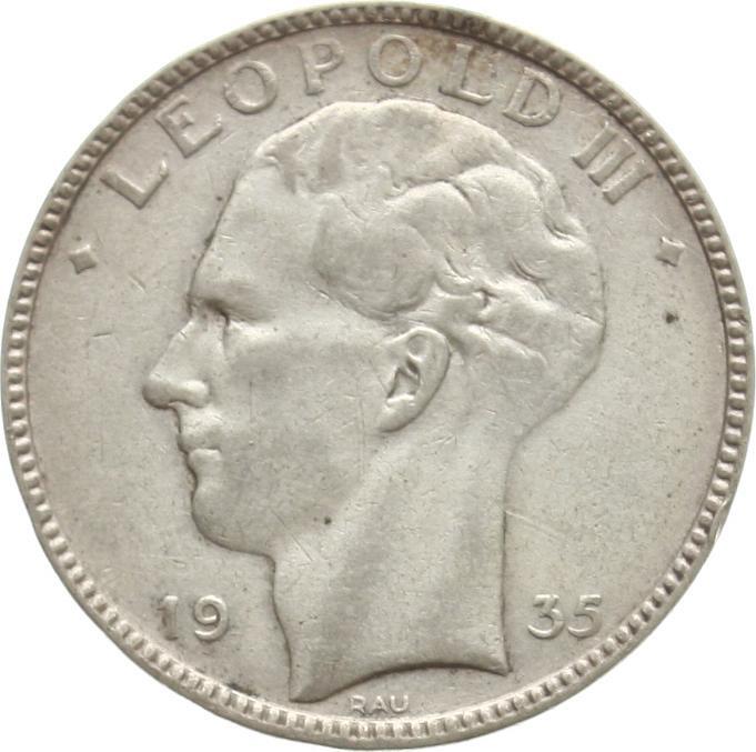 Belgien 20 Francs 1935 Leopold III., 1934-1951 ss | MA-Shops