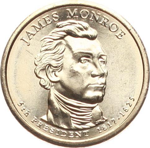 USA 1 Dollar 2008 D James Monroe, US Präsident 1817-1825 vz-stgl | MA-Shops