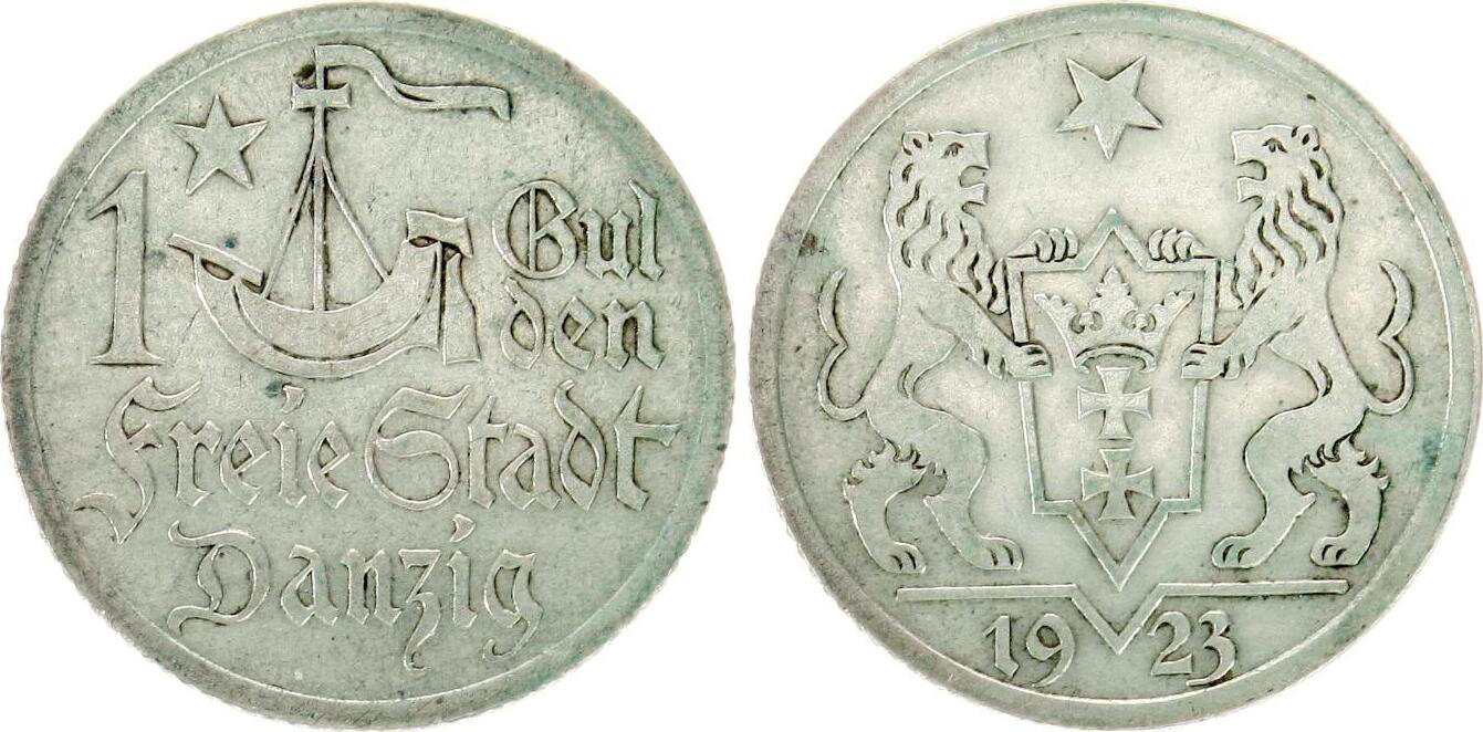 Danzig 1 Gulden 1923 ss-vz | MA-Shops