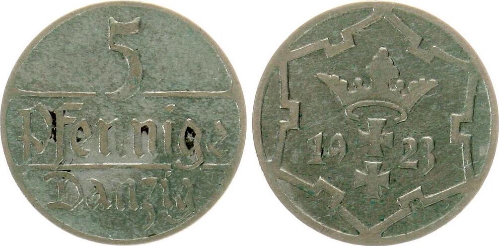 Danzig 5 Pfennige 1923 ss | MA-Shops