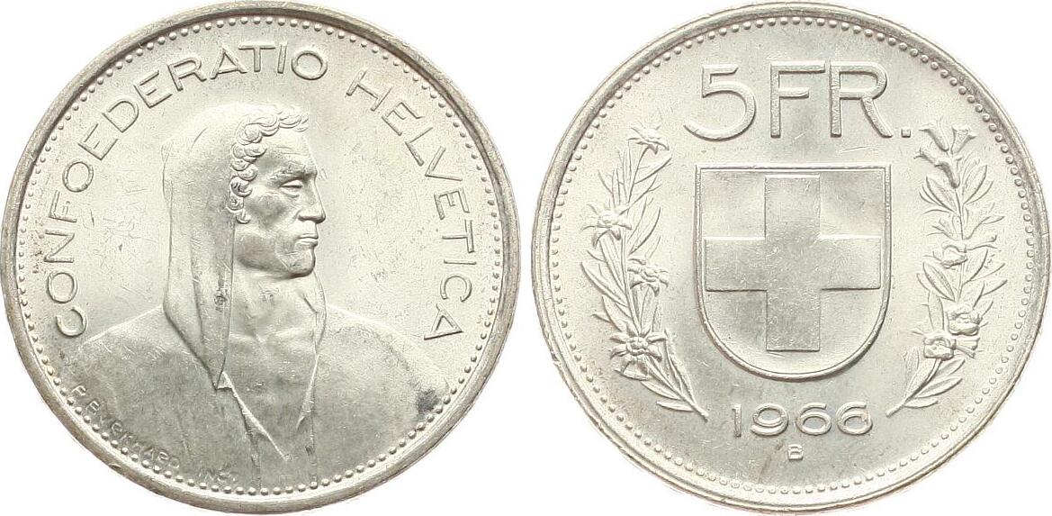 Schweiz 5 Franken 1967 stgl | MA-Shops