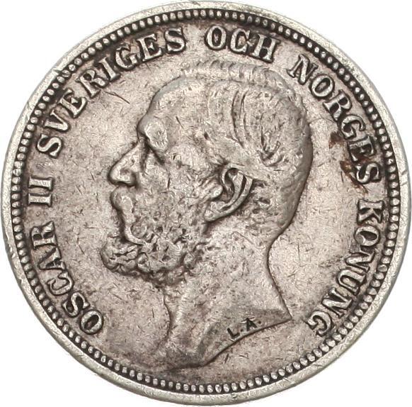 Schweden 2 Kronor 1897 EB Oscar II. ss | MA-Shops