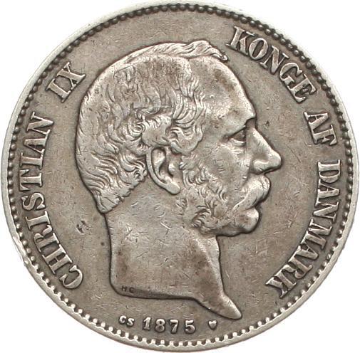 Dänemark 2 Kroner 1875 Christian IX. ss | MA-Shops