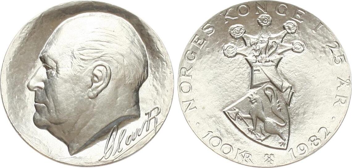 Norwegen 100 Kroner 1982 Olav V. stgl | MA-Shops