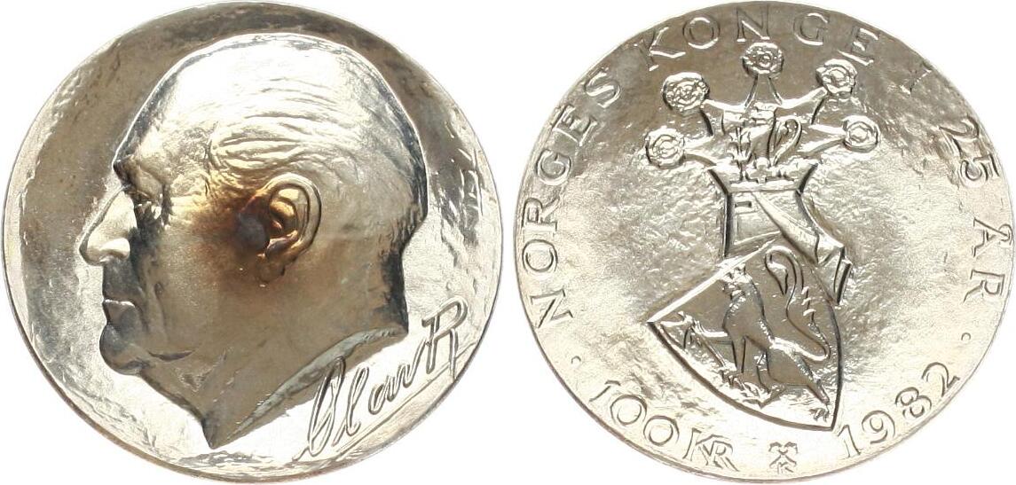 Norwegen 100 Kroner 1982 Olav V. stgl | MA-Shops