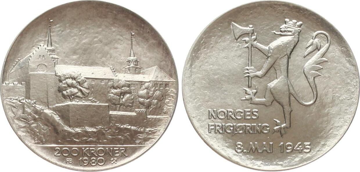 Norwegen 10 Kroner 1980 Olav V. stgl | MA-Shops