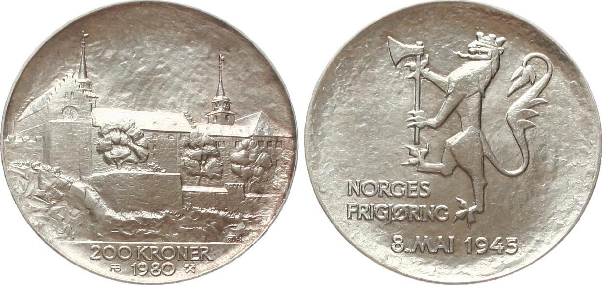 Norwegen 10 Kroner 1980 Olav V. stgl | MA-Shops