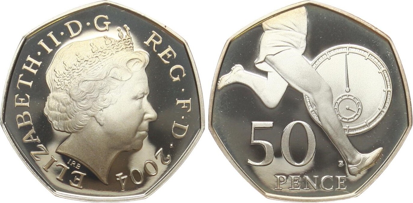 Großbritannien 50 Pence 2004 Elisabeth II. pp | MA-Shops