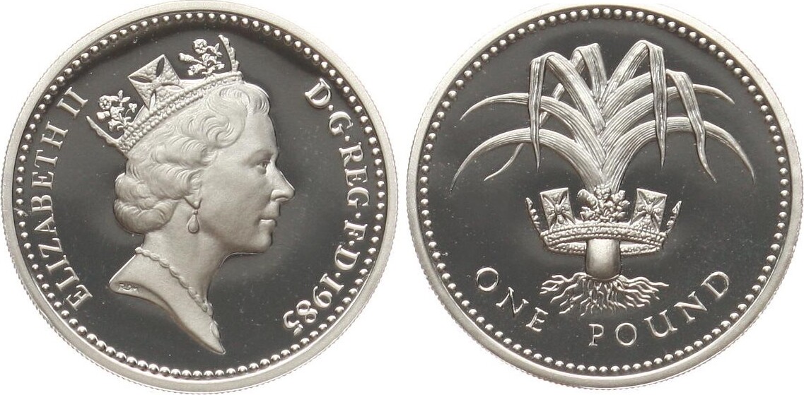 Großbritannien One Pound 1985 Elisabeth II. pp | MA-Shops