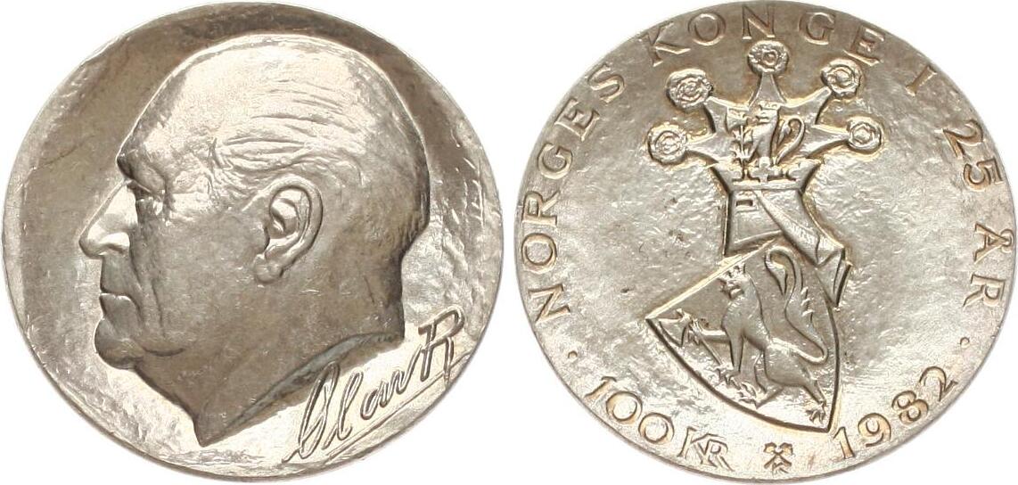 Norwegen 100 Kroner 1982 Olav V. stgl | MA-Shops