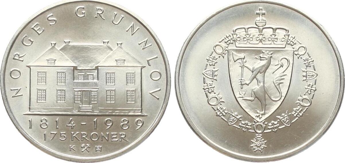 Norwegen 175 Kroner 1982 Olav V. fstgl | MA-Shops
