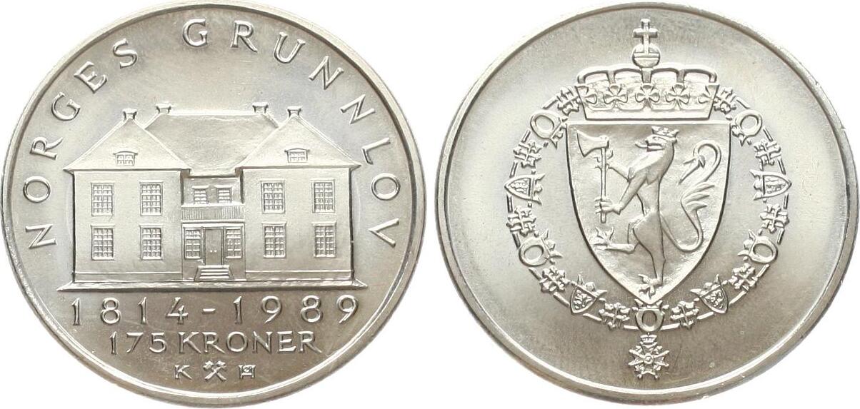 Norwegen 175 Kroner 1982 Olav V. fstgl | MA-Shops