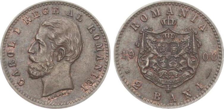 Rumänien 2 Bani 1900 Carol I. fstgl | MA-Shops