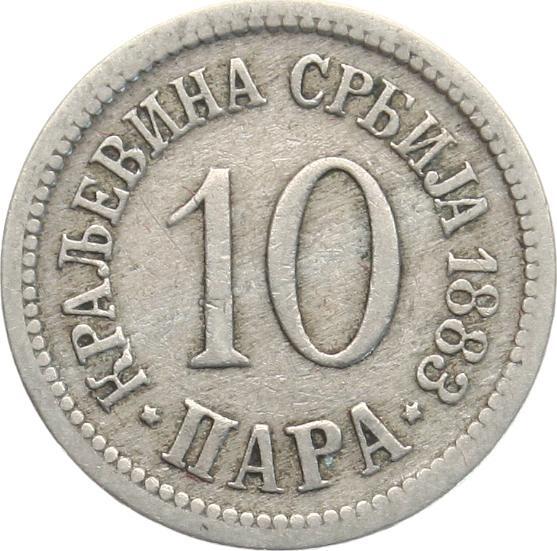 Serbien 10 Para 1883 Alexander I. ss- | MA-Shops