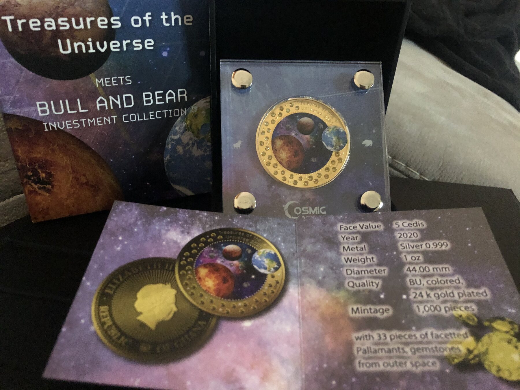 Ghana 5 Cedis 1 OZ Treasures of the Universe 2020 AF | MA-Shops