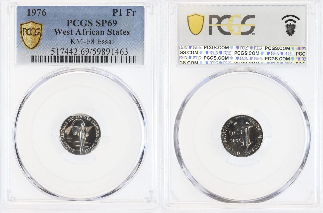 1976 Essai de 1 Francs Afrique de l'Ouest (Etats) - PCGS SP69 | MA-Shops