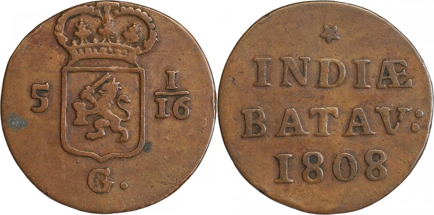 1808 1 Duit - Indes Orientales Hollandaises - Batave ss | MA-Shops