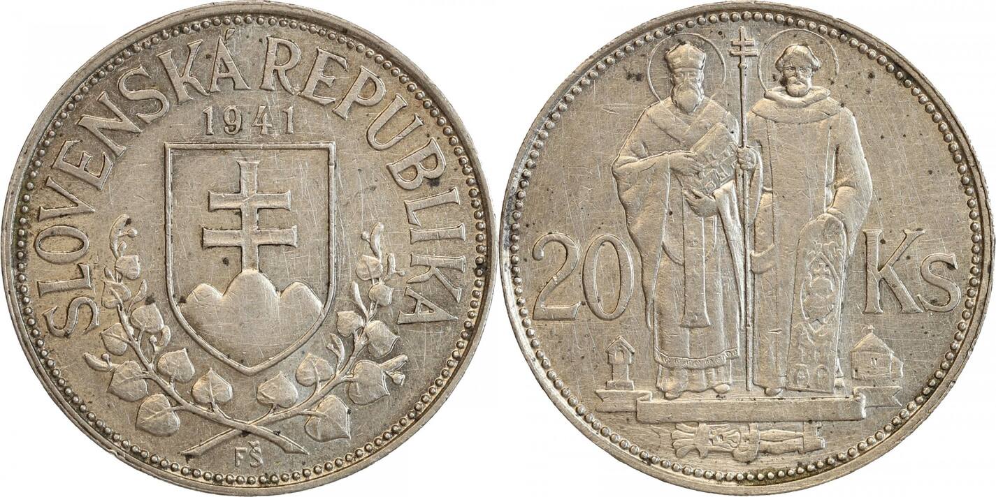1941 20 Couronnes - Slovaquie Argent vz | MA-Shops