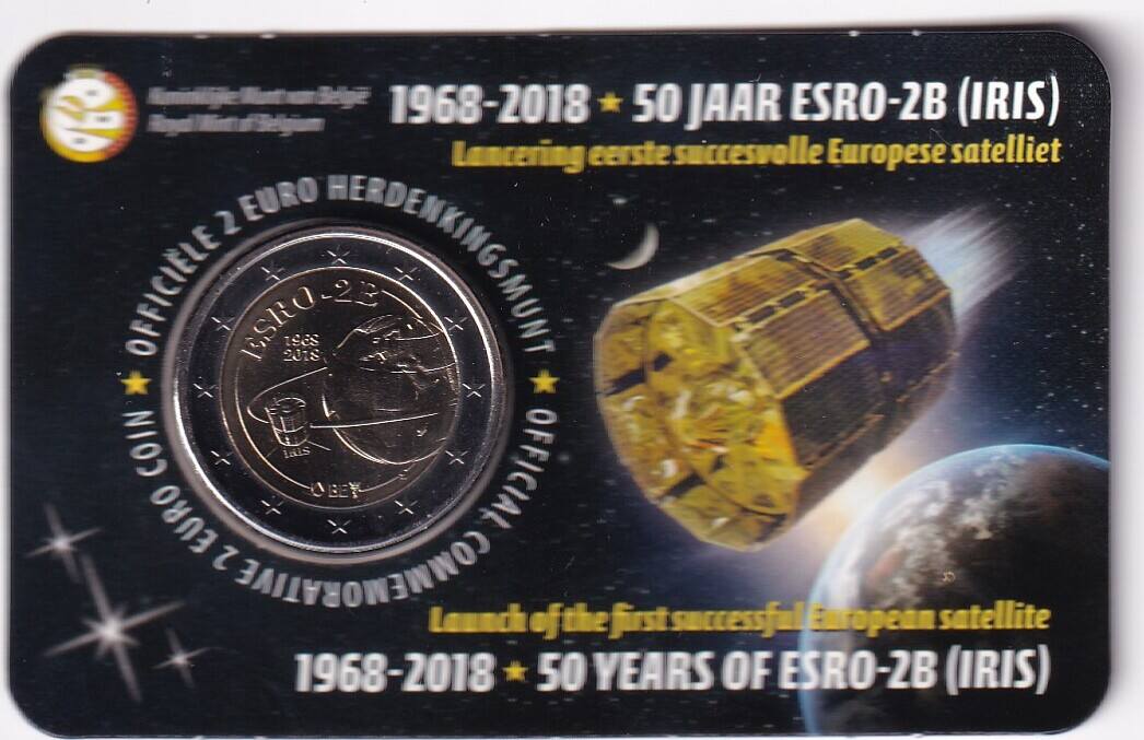 Belgien 2 € 2018 50 Jahre ESRO im Blister unz | MA-Shops