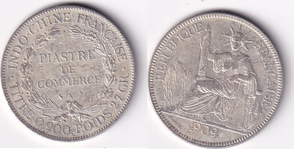 Indochina 1 Piaster 1909 ss | MA-Shops