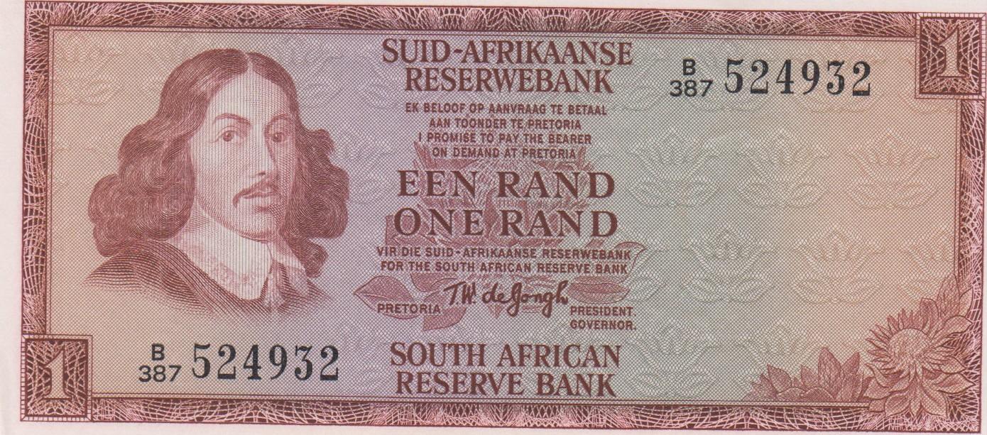 South Africa 1 Rand 1973 Pick#116a UNC | MA-Shops