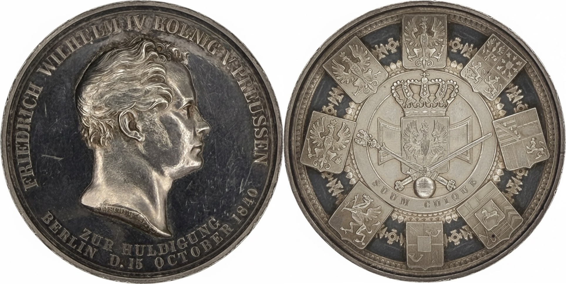 Medaille Austria Medal Coronation Wilhelm IV 1840 Prooflike very Rare ...