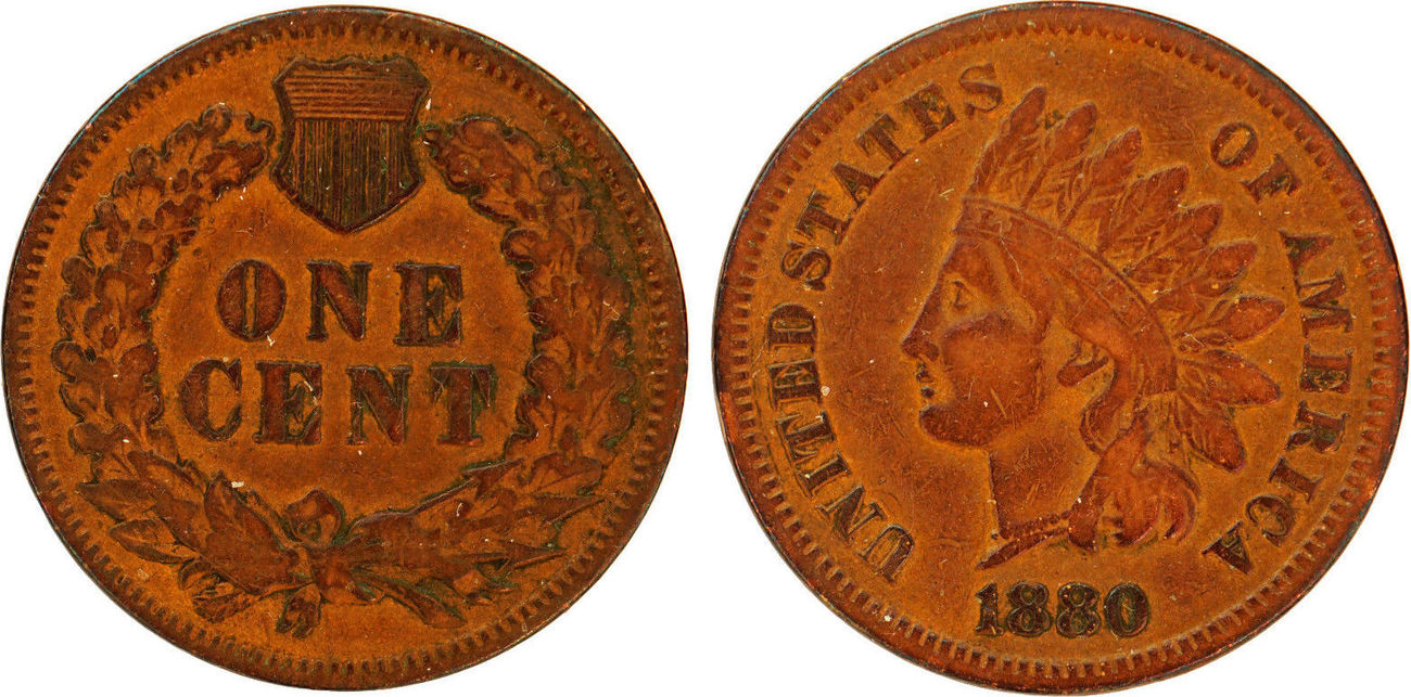 USA Indian Head One Cent 1880 KM 90a SS MA Shops usa-indian-head-one-cent-1880-km-90a-ss-ma-shops
