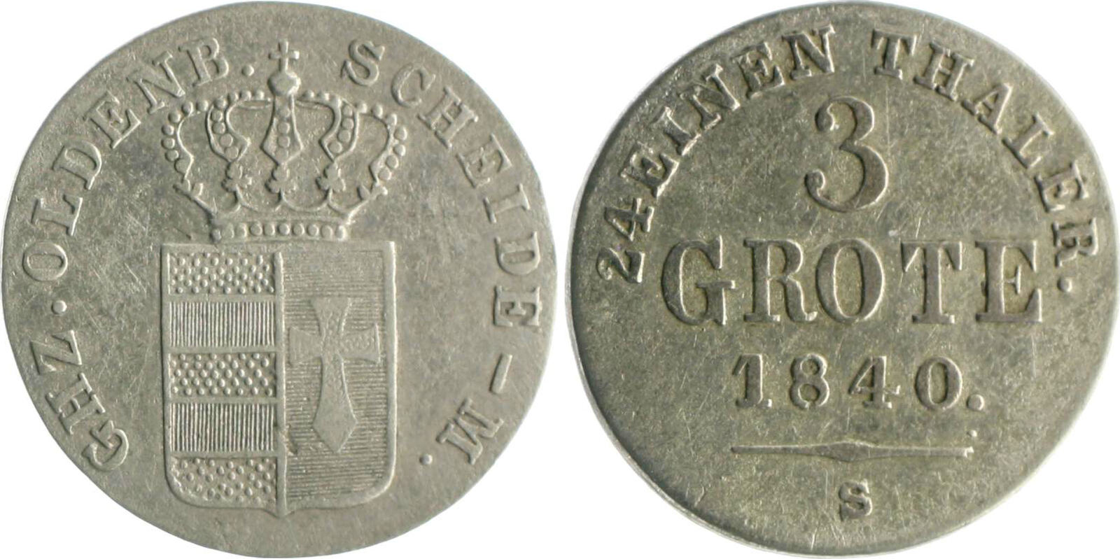 Oldenburg 3 Grote 1840 Paul Friedrich August 1829-1853 ss | MA-Shops