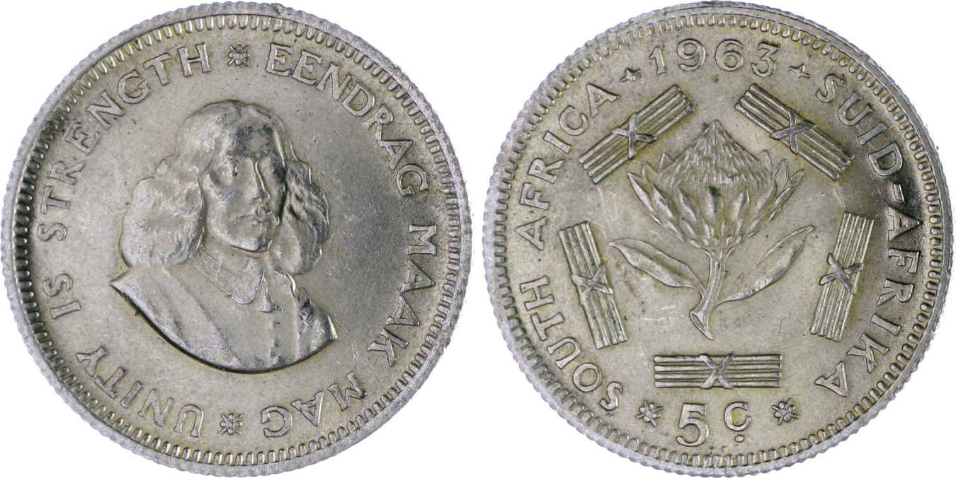 S dafrika 5 Cent 1963 Republik Seit 1961 Vz MA Shops